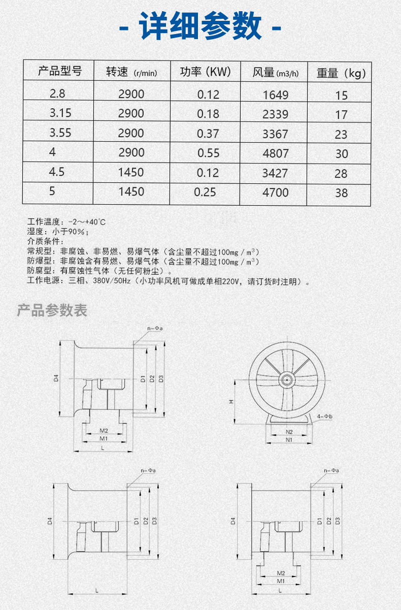 BFT35-11防腐防爆轴流风机-轴流风机-山东冠德空调设备有限公司官网